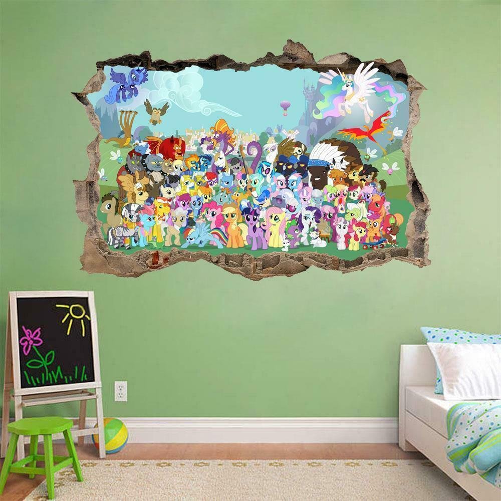 MY LITTLE PONY Smashed Wall Decal Graphic Wall Sticker Decor Art Pinkie ...