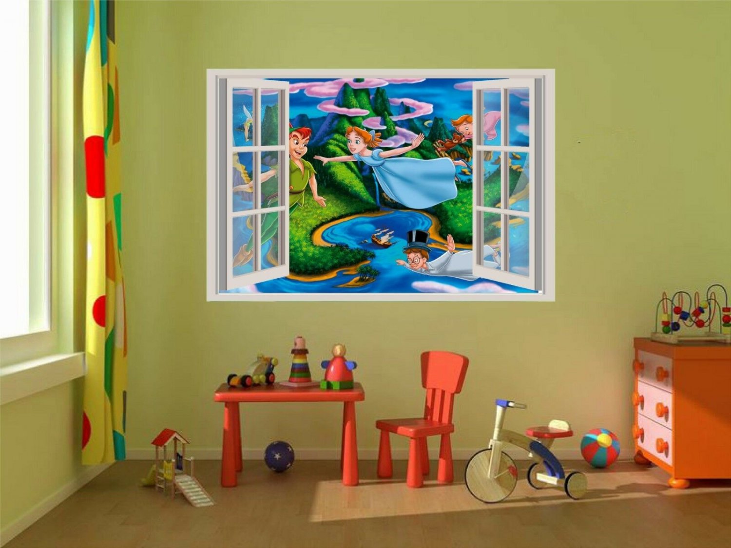 Peter Pan Neverland Disney Window Decal WALL STICKER Home Decor Art Mural