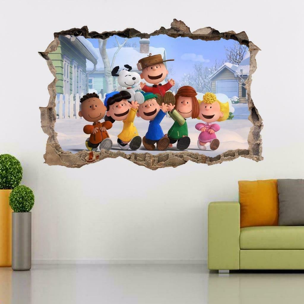 The Peanuts Movie Snoopy Charlie Brown Smashed Wall Decal Wall Sticker ...