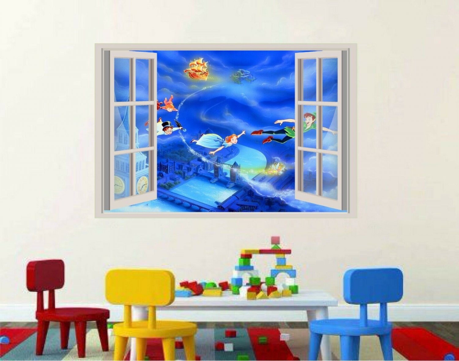 Peter Pan Neverland Disney Window Decal WALL STICKER Home Decor Art Mural 2