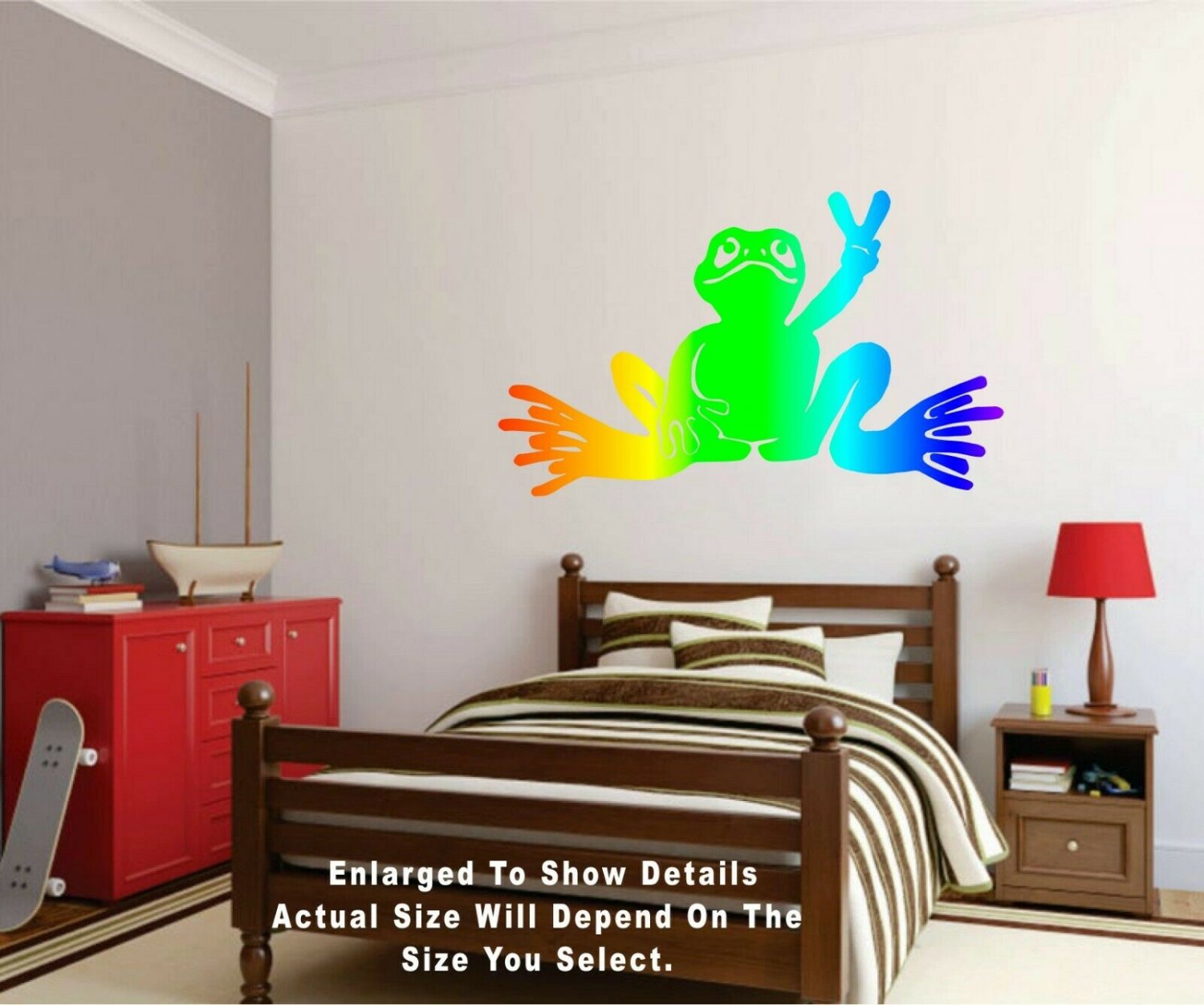 Peace Frog Decal Sticker Vinyl Decor Car Door Hippie, Love Equality ...