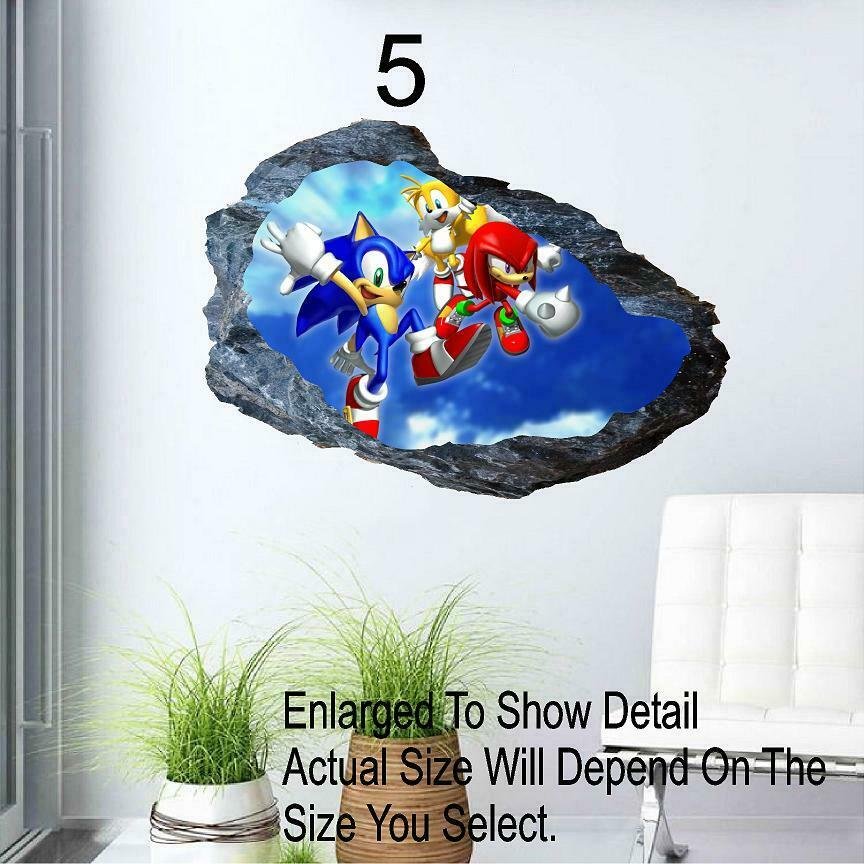 SkyView Characters Of Sonic Jumping Up Heroes Wall Window View Decal ...