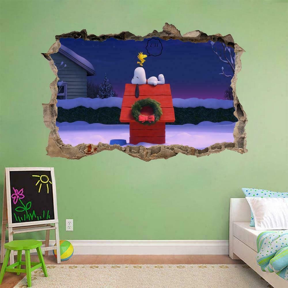 The Peanuts Movie Snoopy Charlie Brown Smashed Wall Decal Wall Sticker ...