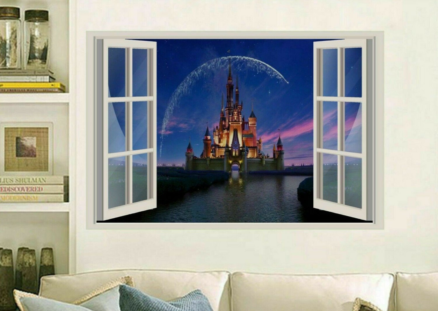 Disney castle mickey mouse Window Decal WALL STICKER Home Decor Art ...