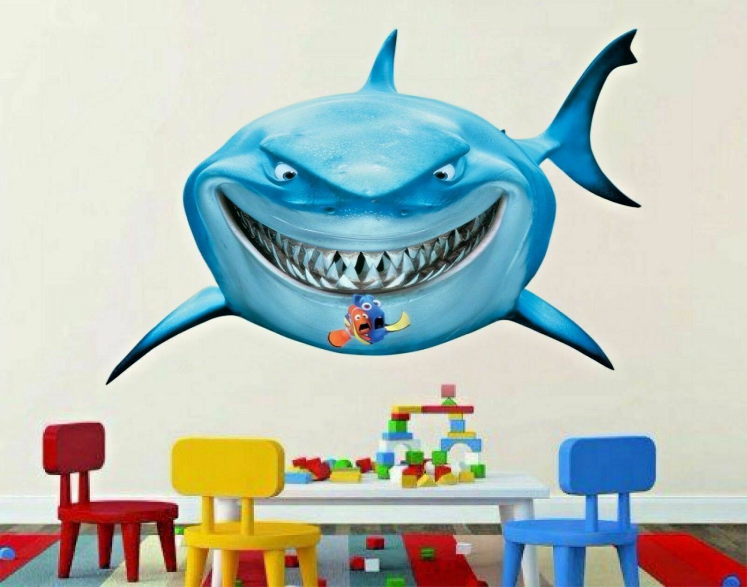 Bruce shark FINDING NEMO dory 3D Window Decal WALL STICKER Home Decor ...