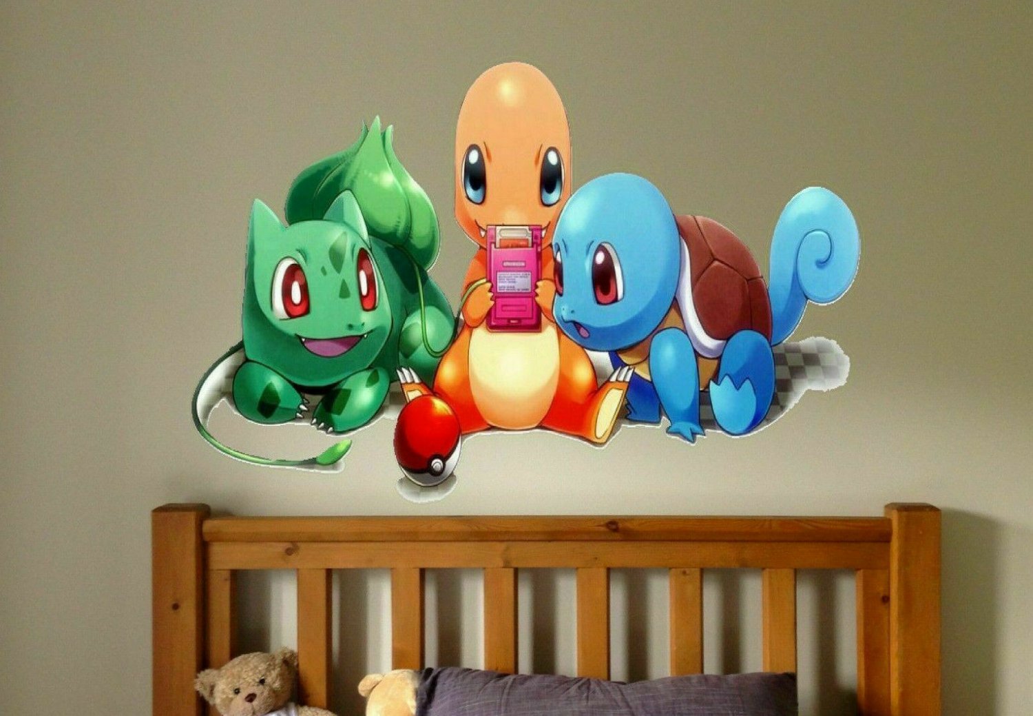 Pokemon Charmander, Squirlte, Bulbasaur cute Window View Decal WALL ...
