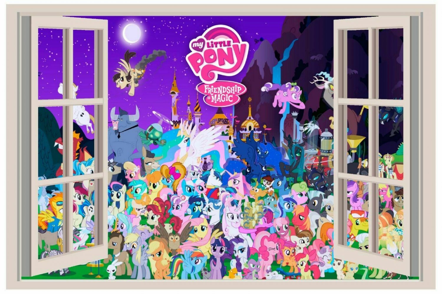MY LITTLE PONY Window Wall Decal Graphic Wall Sticker Decor Art Pinkie ...