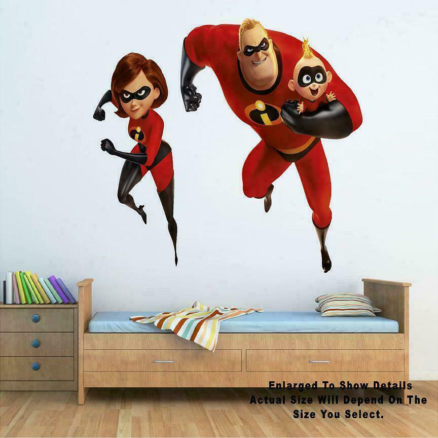 The Incredibles Style Elastigirl Jack-Jack Wall Window View Decal Art ...
