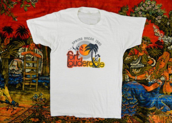 Vintage Spring Break 1980 Fort Lauderdale T-Shirt Men
