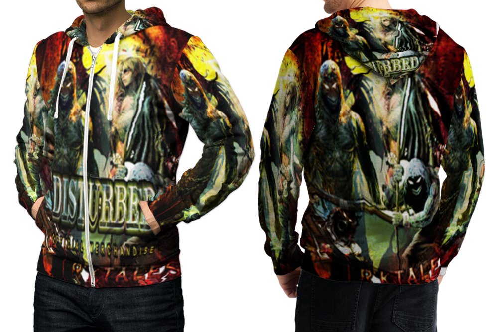 Disturbed Music Rock Zipper Men's Hoodie