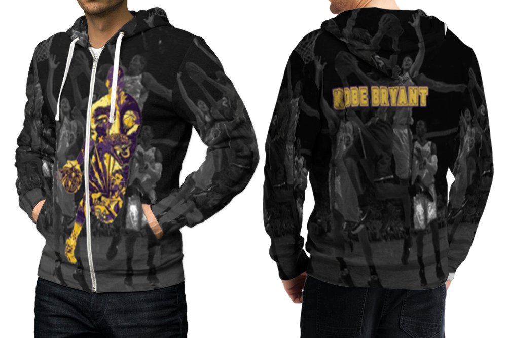 Kobe Bryant RIP Zipper Men's Hoodie