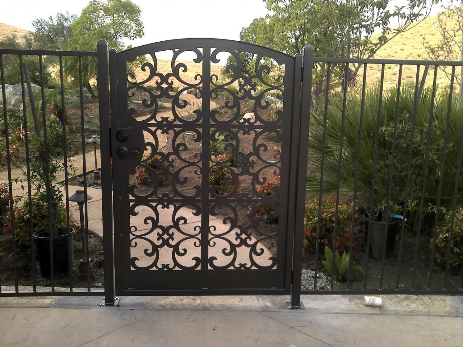 Contemporary Metal Gate Walk Pedestrian Garden Entry Custom Art Steel ...