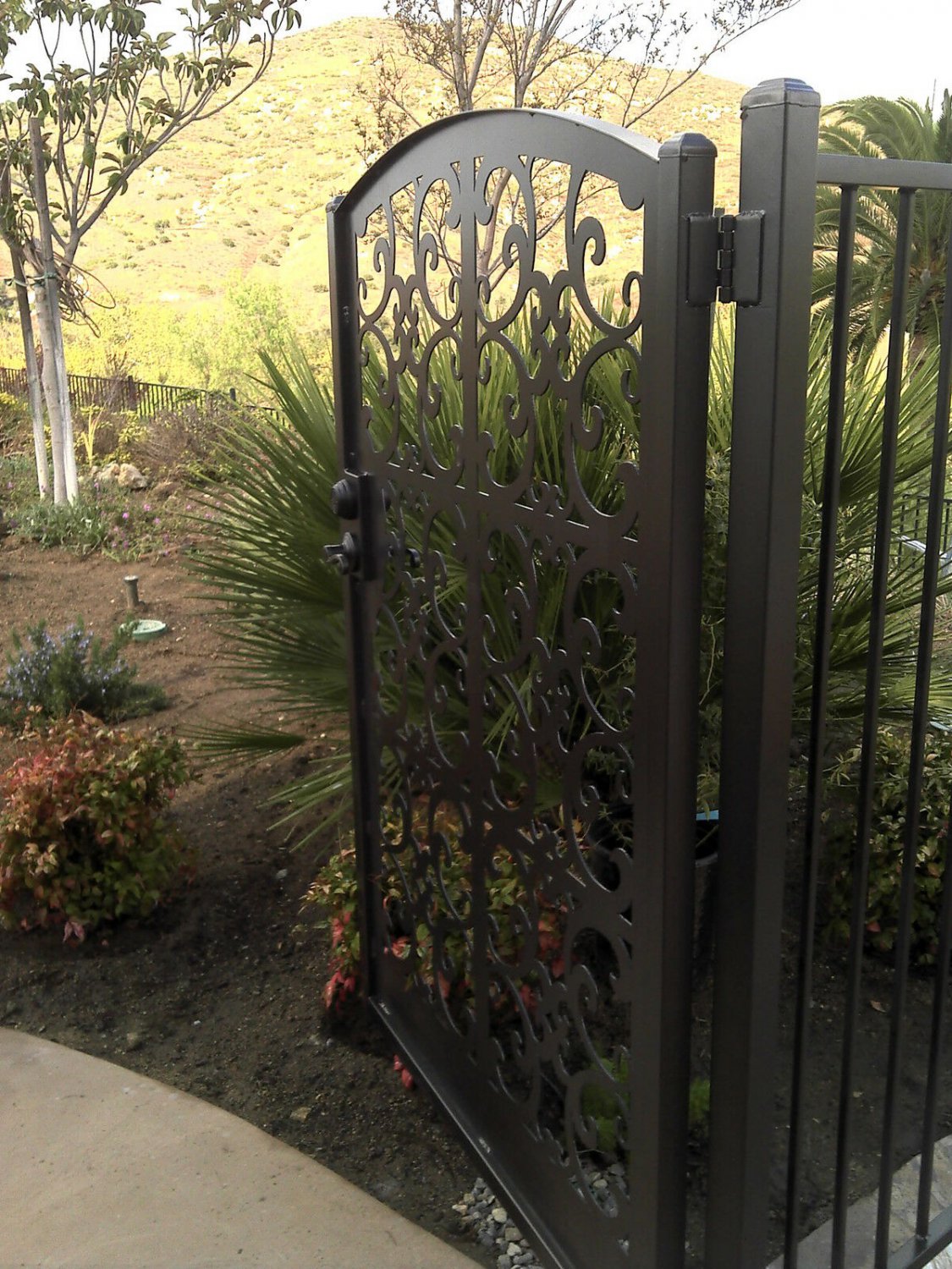 Contemporary Metal Gate Walk Pedestrian Garden Entry Custom Art Steel ...