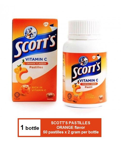 SCOTT'S VITAMIN C PASTILLES (50's X 2 gram) - ORANGE flavor