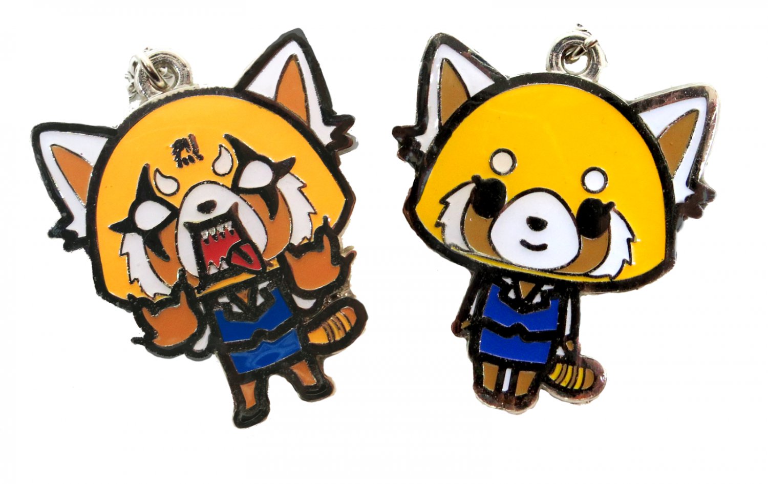 Aggretsuko necklace keychain charm anime cute animation red panda heavy ...