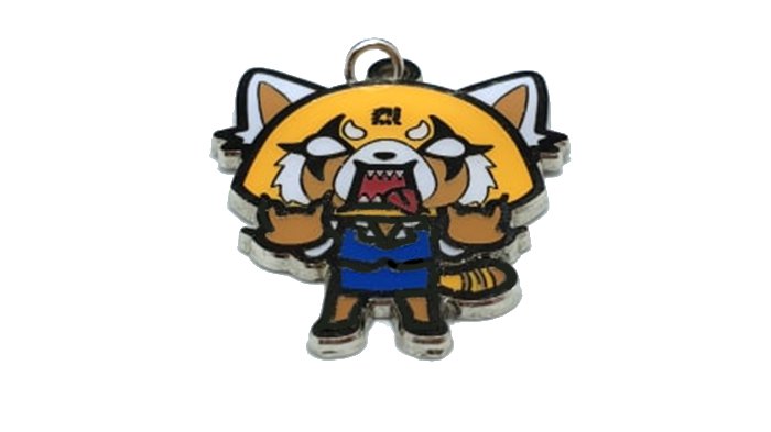 Aggretsuko necklace keychain charm anime cute animation red panda heavy ...