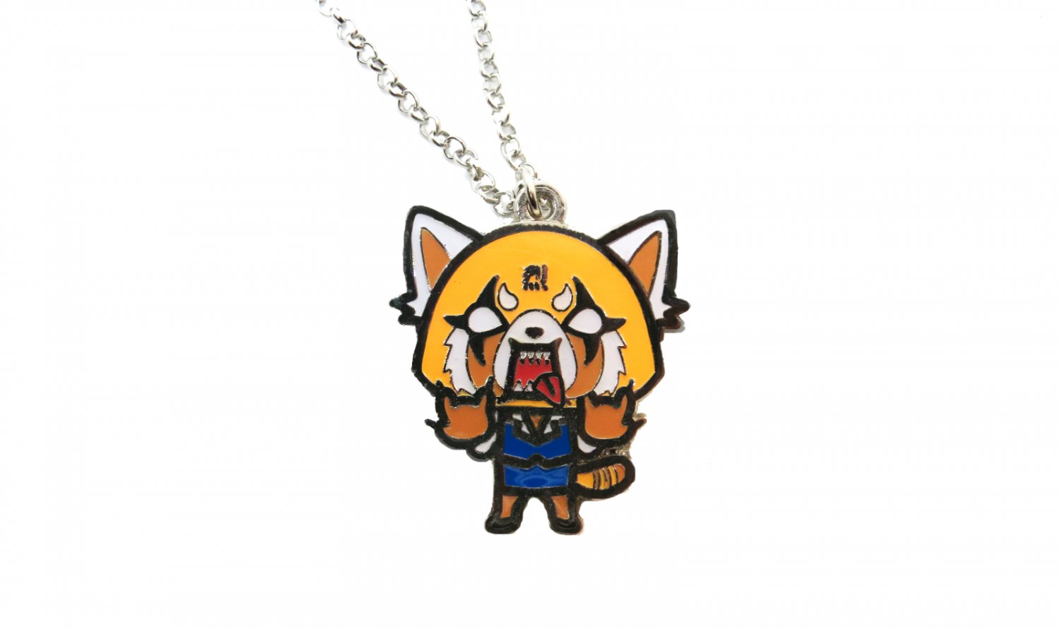 Aggretsuko necklace keychain charm anime cute animation red panda heavy ...
