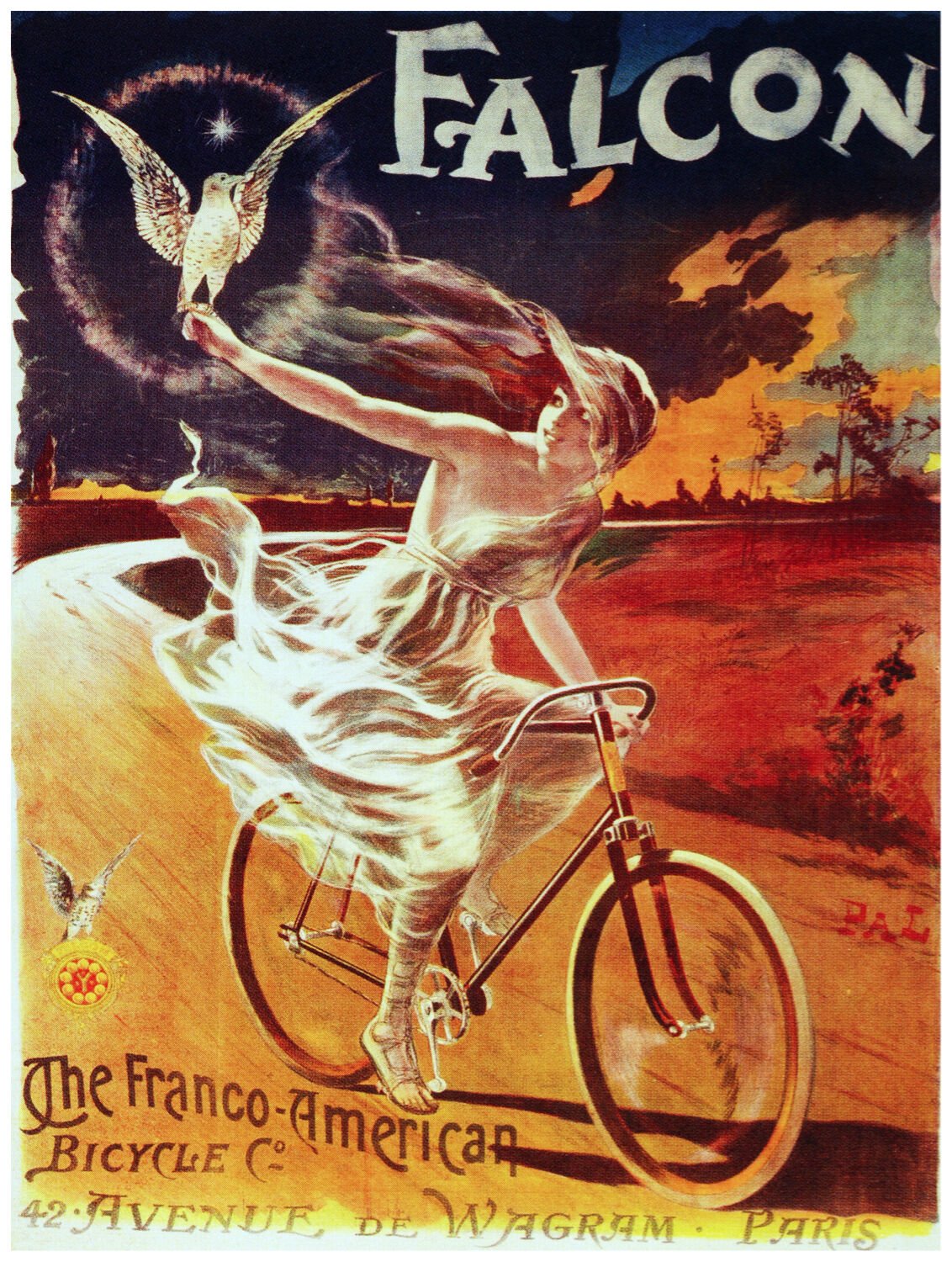 726.Falcon Cycles Ad. Art Wall Decor POSTER.Graphics to decorate home ...