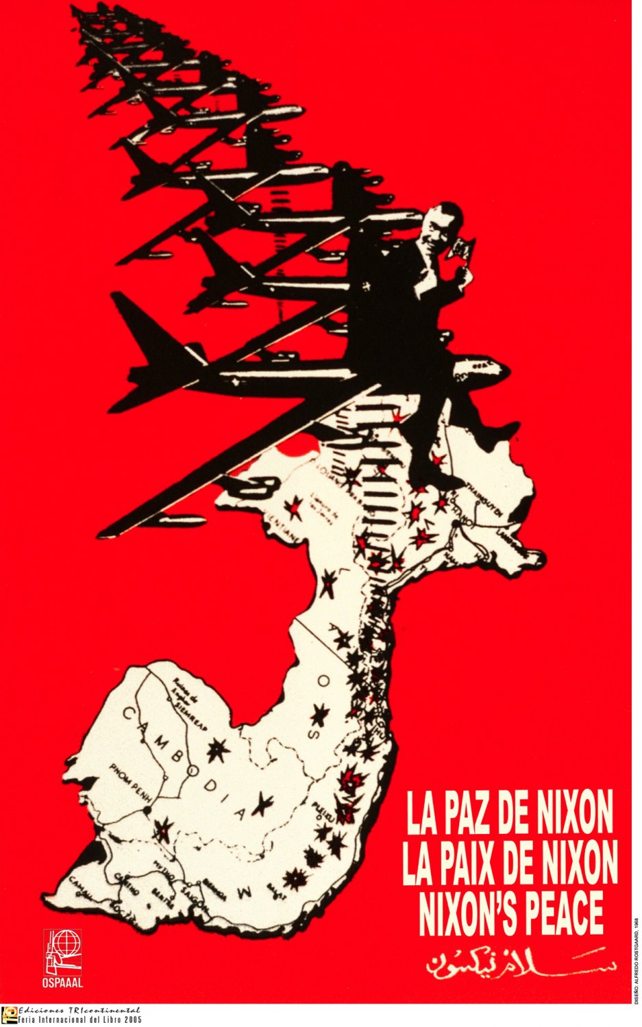 Political OSPAAAL POSTER.NIXON's Cold War Cambodia.Revolution Art ...