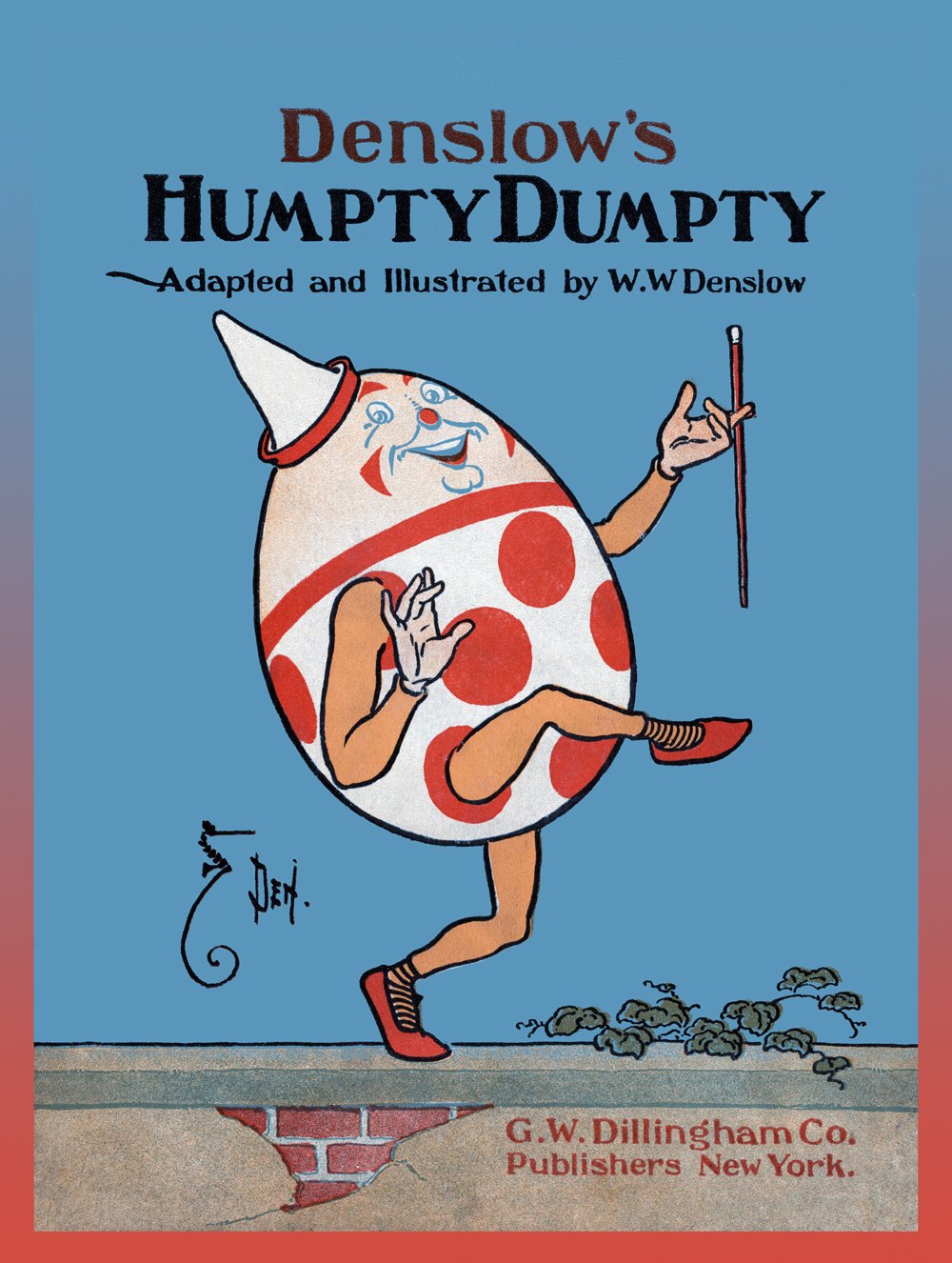Decoration Poster.Humpty Dumpty polka egg fall from the wall.Denslow.9718
