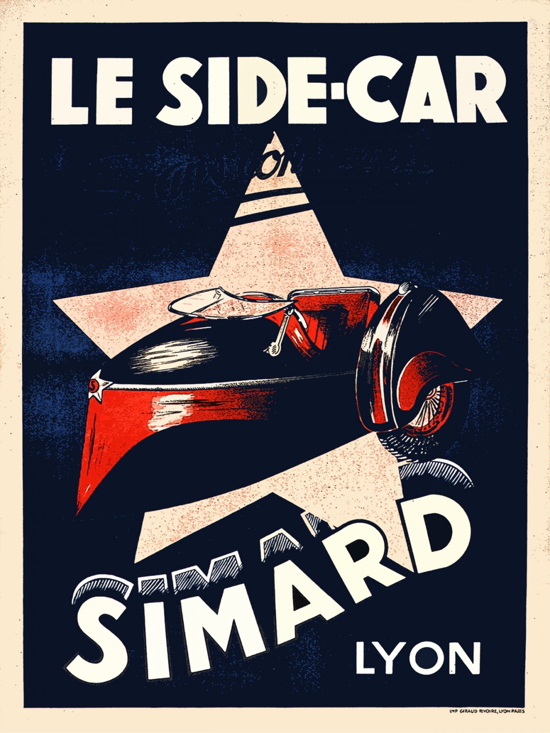 Decoration 16x20 Poster.Room art wall design.Motorcycle side car.9588