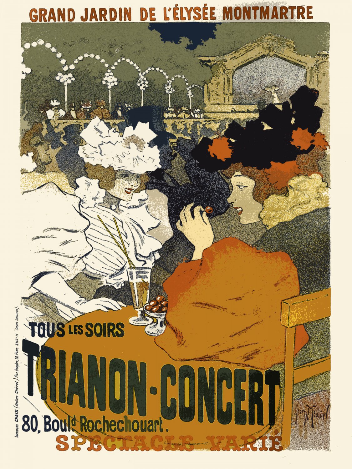 Decoration 16x20 Poster.Room art wall design.Trianon concert.French ...