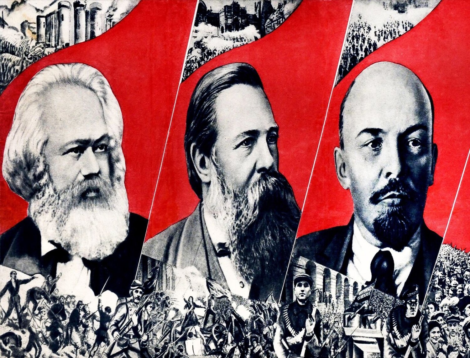 6738.Marx,Engels,Lenin communist POSTER.Home room Decor.Wall house art ...