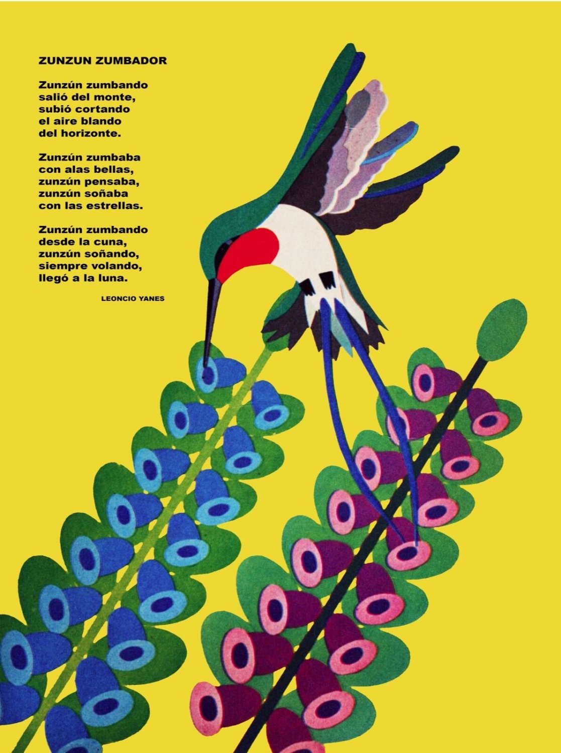 8131.Docoration Poster of Hummingbird.Zun Zun Spanish Poem.Children ...