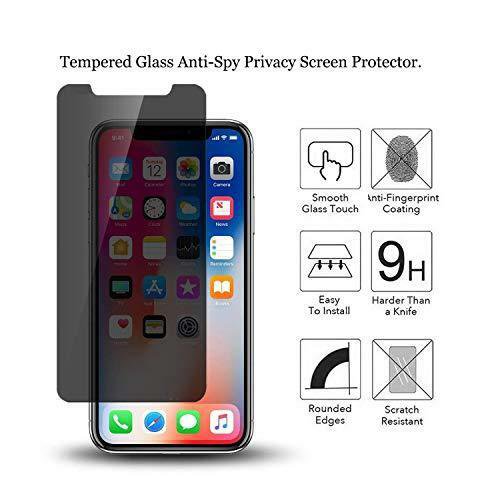 [2Pack] for iPhone X/iPhone Xs Privacy Screen Protector Full Coverage ...