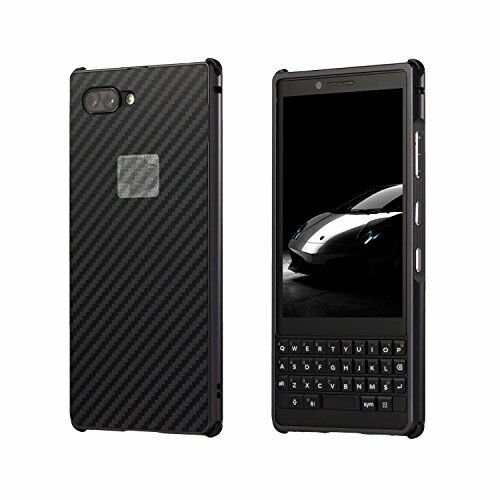 BlackBerry KEY2 Case, [Carbon Fiber Metal Case] 2 in 1 Aluminum Metal ...