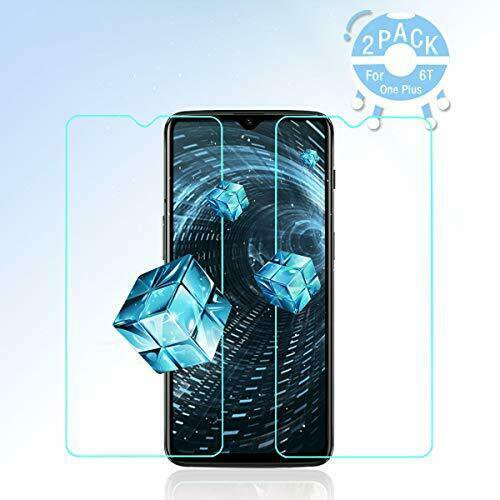 OnePlus 6T Screen Protector Glass [2 Pack] FENGJ Premium Tempered Glass ...