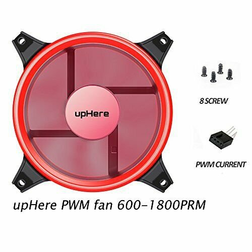 upHere Red Computer Case Fan 120mm LED Silent Fan for Computer Cases ...