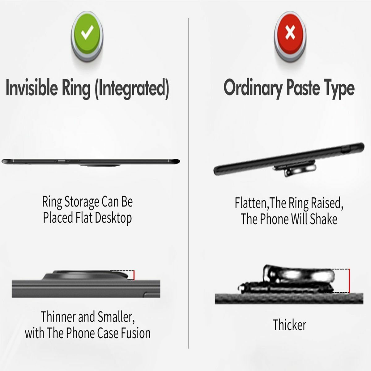 OnePlus 6 Case 360 Adjustable Ring Stand Thin Soft Kickstand Shockproof ...