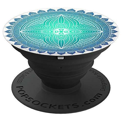 Pop Sockets Indian Green Cross Leaf Mandala PopSockets Grip and Stand ...