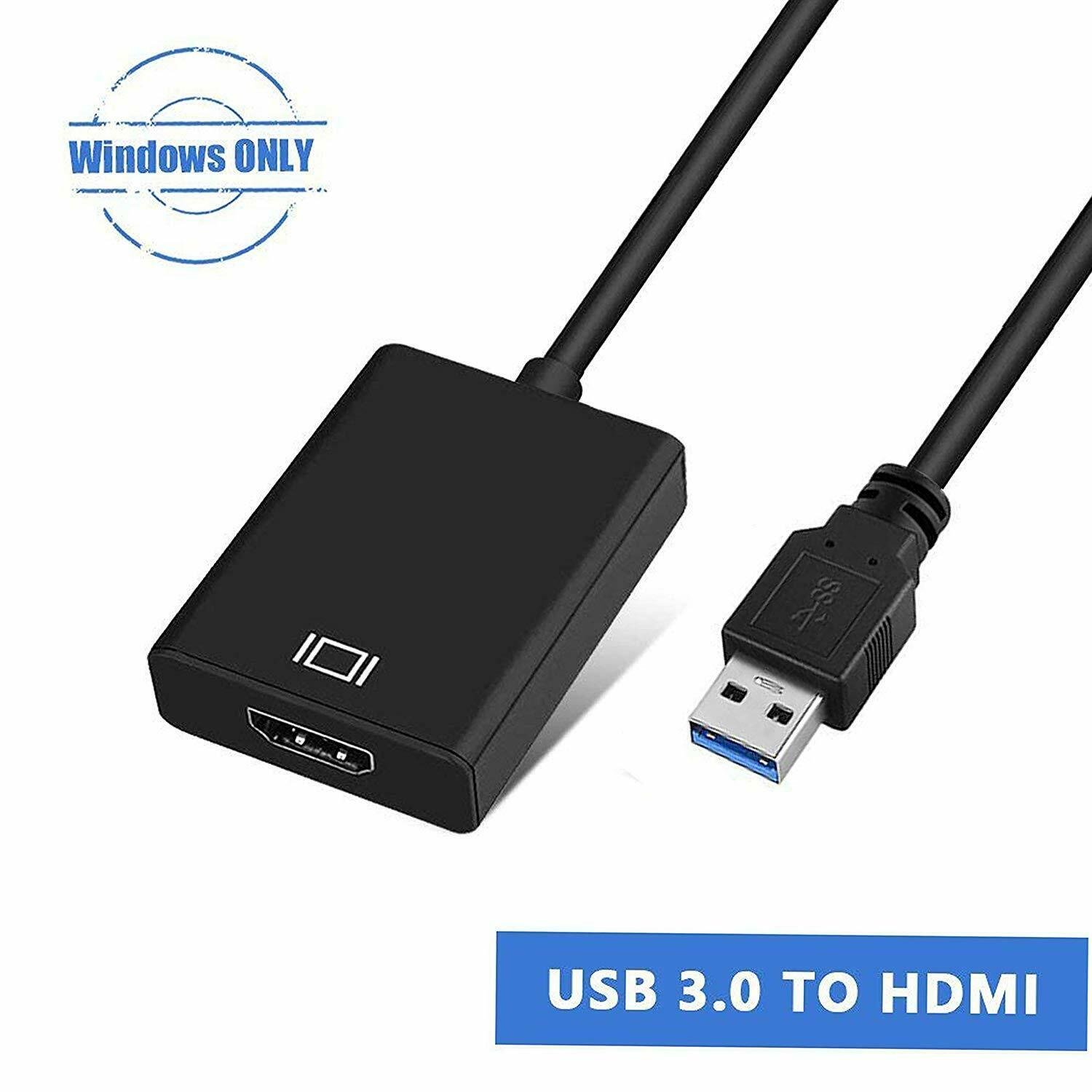 KUPOISHE USB to HDMI Adapter, USB 3.0 to HDMI Cable MultiDisplay Video ...