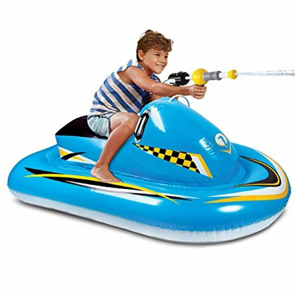 Discovery Kids Inflatable Ride-On Pool Float with Integrated Water ...