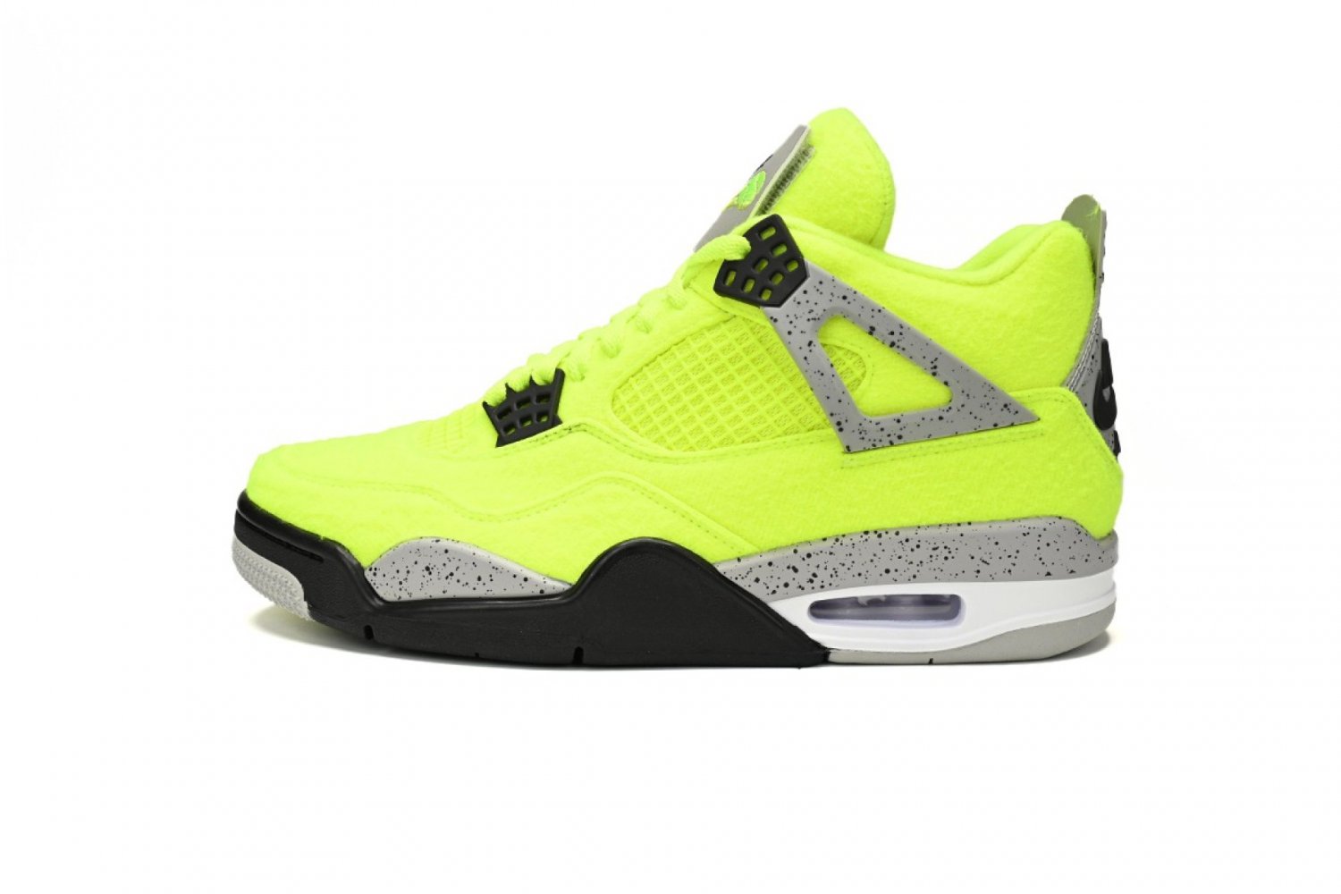 Nike Air Jordan 4 Plush Fluorescent Yellow x Tagz