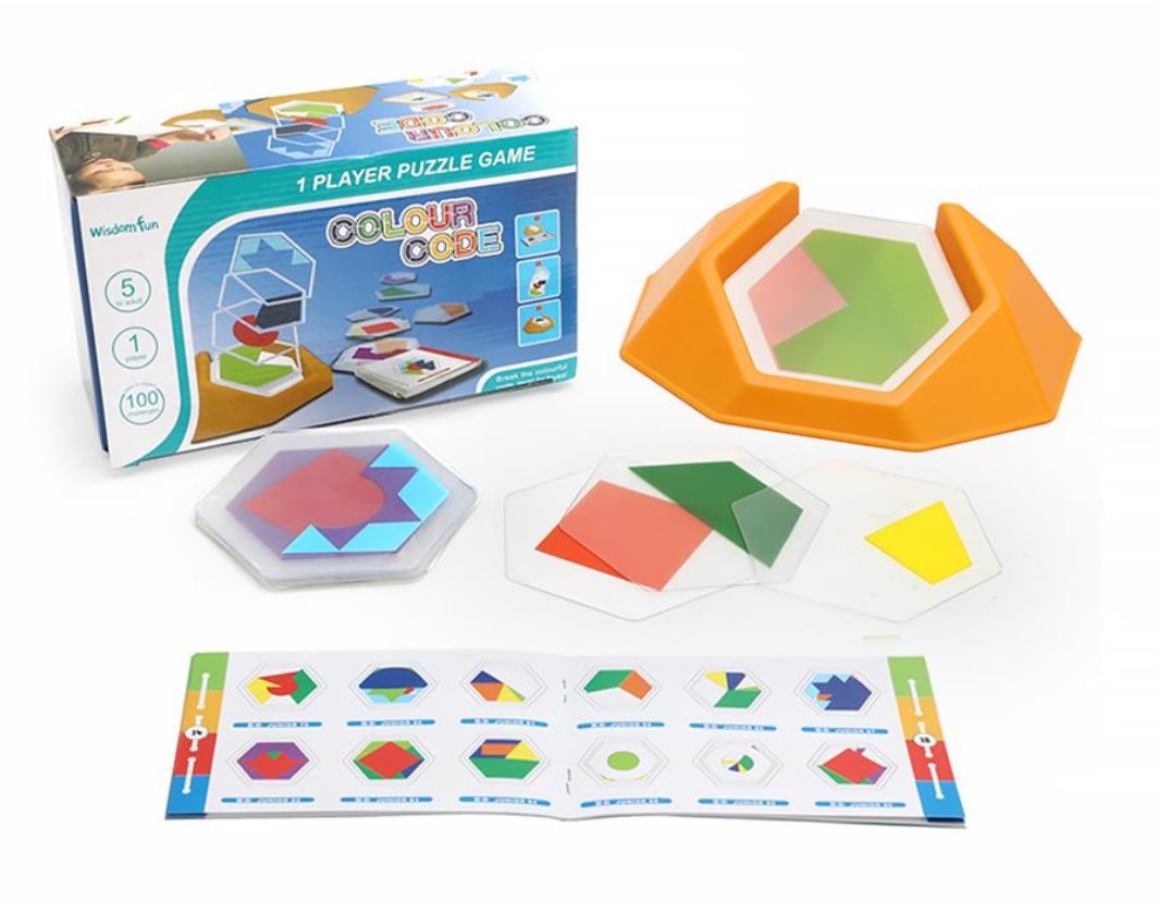 Geometric Matching Puzzles Kids Toy Color Code Challenging Puzzle Logic ...