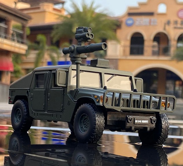 Hummer H1 Armored Off-road Car Model Metal Toy Vehicles Military Combat ...