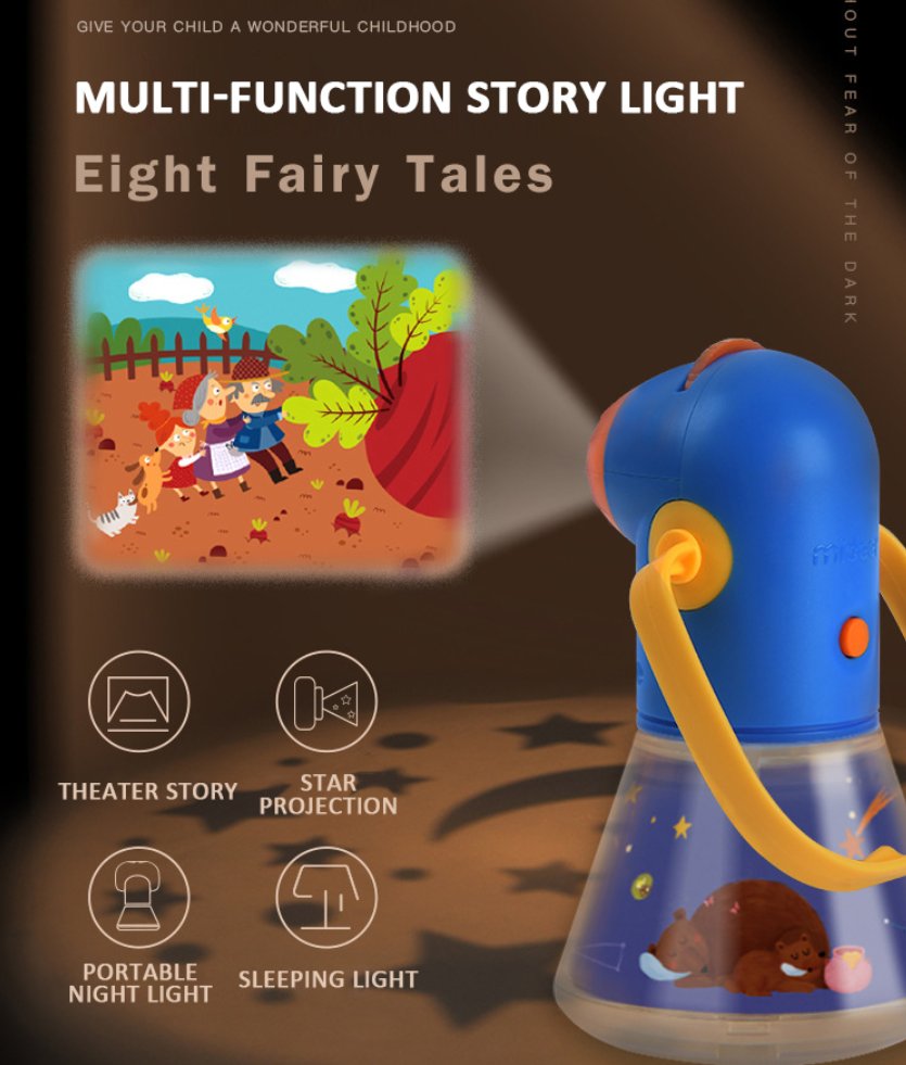 Kids Storybook Torch Mideer Baby Educational Story Projector Flashlight ...