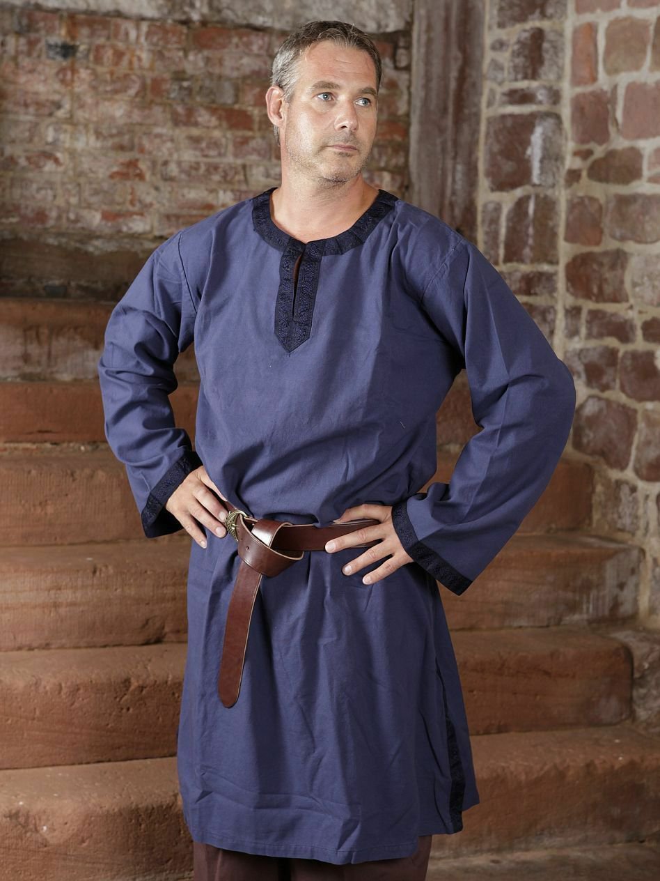 Medieval Celtic Viking Tunic Blue Amazing Full Sleeves renaissance ...