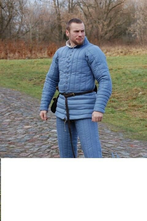 Medieval padded blue Gambeson coat Aketon Super Gift Jacket Armor ...