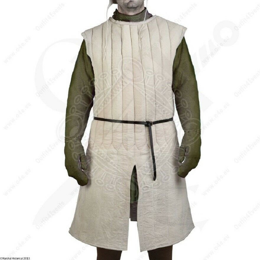 Medieval Gambeson Tabard Costumes Theater Reenactment Coat White Color ...
