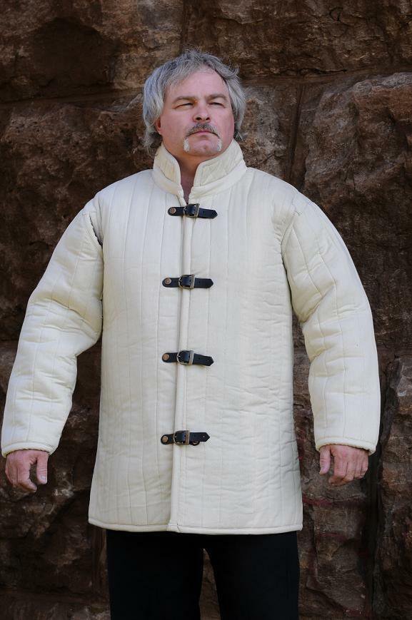 Medieval thick padded White Gambeson coat Aketon Jacket For Armor ...