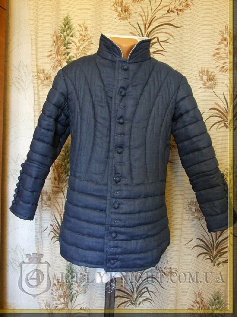 Medieval Jacket Viking Blue Color Gambeson Renaissance Coat For Armor
