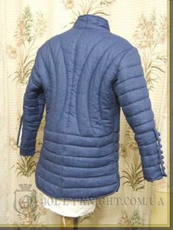 Medieval Jacket Viking Blue Color Gambeson Renaissance Coat For Armor