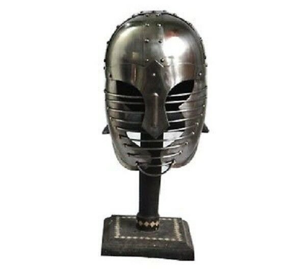 New Medieval Roman Viking Knight Helmet Face With Cage Reenactment For ...