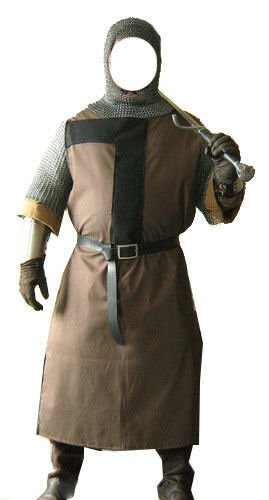 Costumes Men's Strike Medieval Knight Tunic Black&Brown Costume