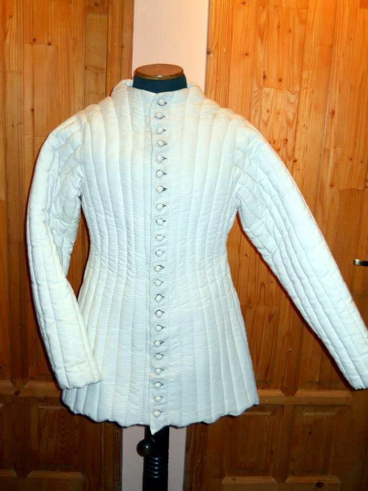 Medieval Gambeson Reenactment White Color Very Classical Best Design