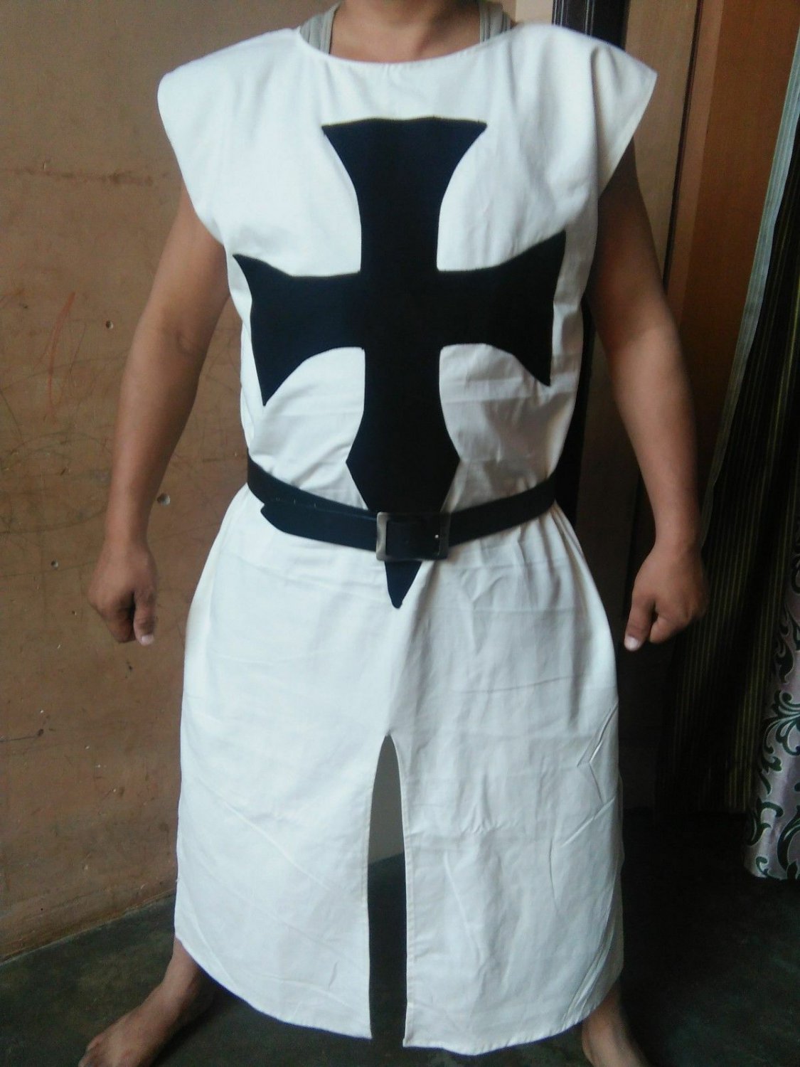 MEDIEVAL TEMPLAR KNIGHT Long Tunic White Surcoat Colors Crusader